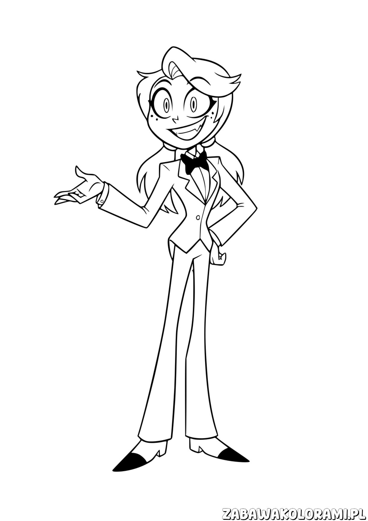 Kolorowanki Hazbin Hotel - Własna Wizja Piekła | ZabawaKolorami